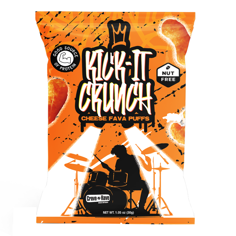 Crave-N-Rave Cheese Flavored Kick-it Crunch Fava Puffs – Darlington Snacks